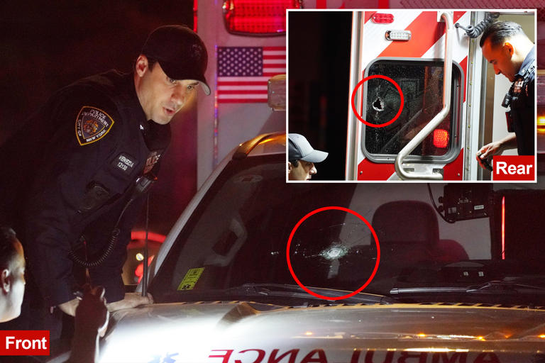 Two EMTs nearly killed when multiple gunshots hit their ambulance in ...