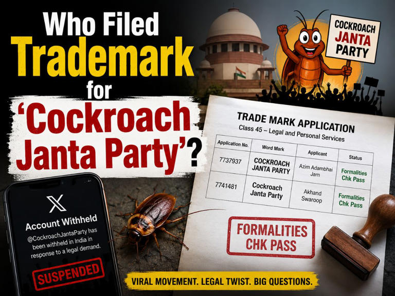 Who filed trademark for 'Cockroach Janta Party'? Viral online movement ...