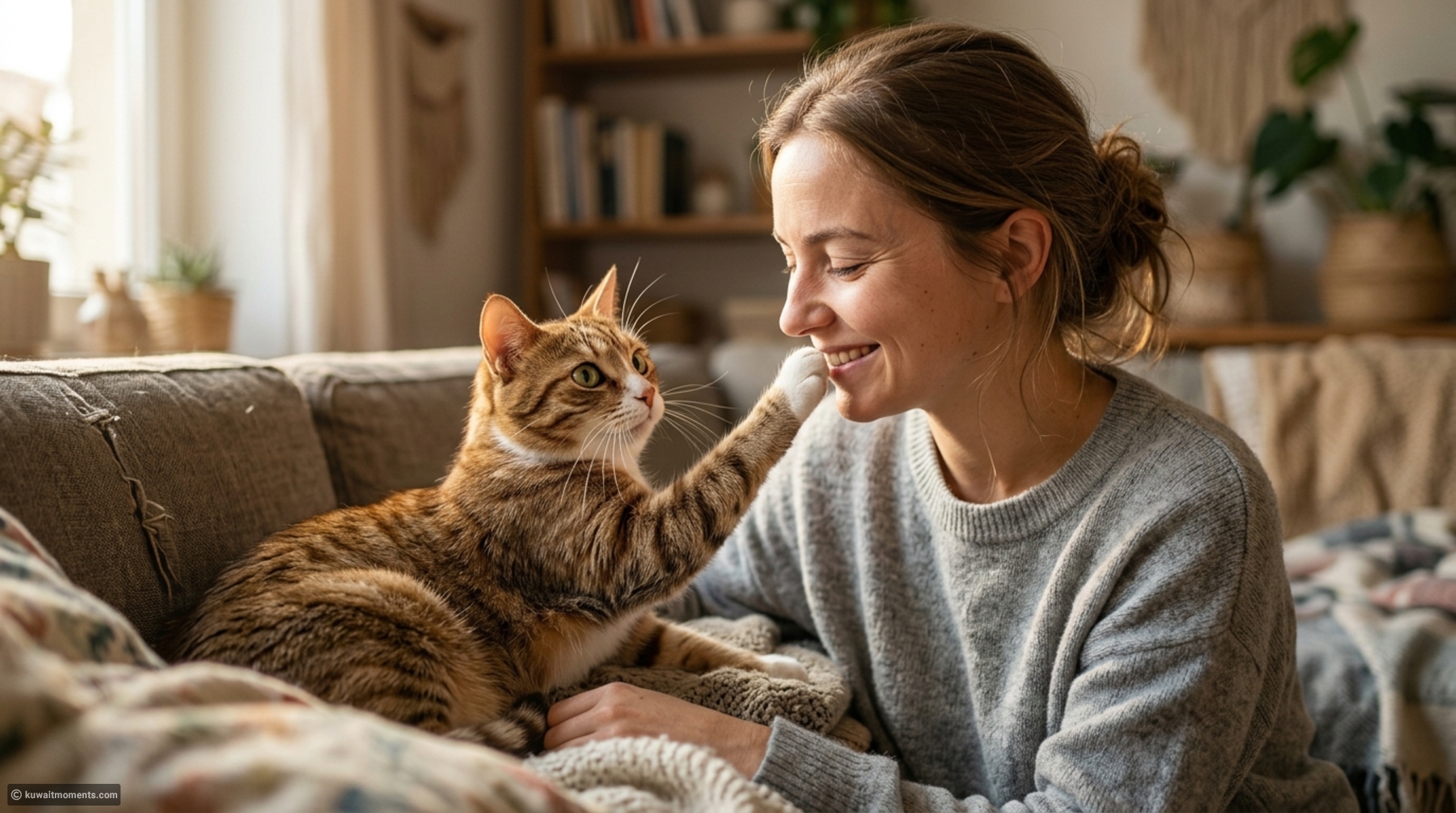 Reasons your cat touches your face with its paw