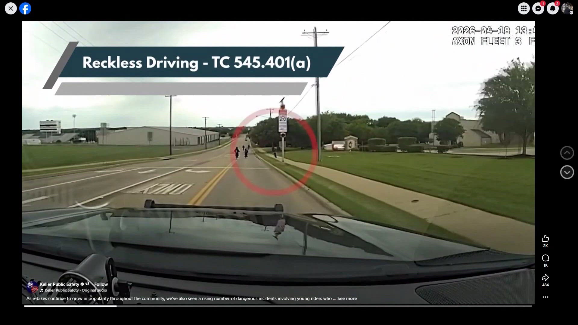 Keller police investigate a group of kids seen driving recklessly on e ...