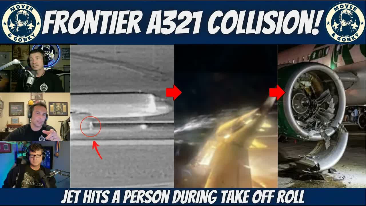 Frontier jet hits person on runway - updated video & ATC audio released