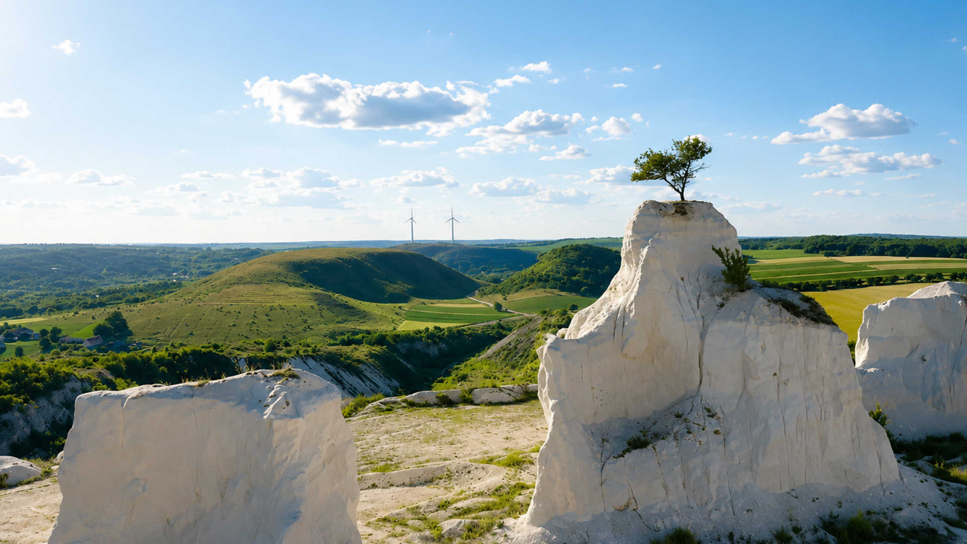 Why is this tree growing on white cliffs?
