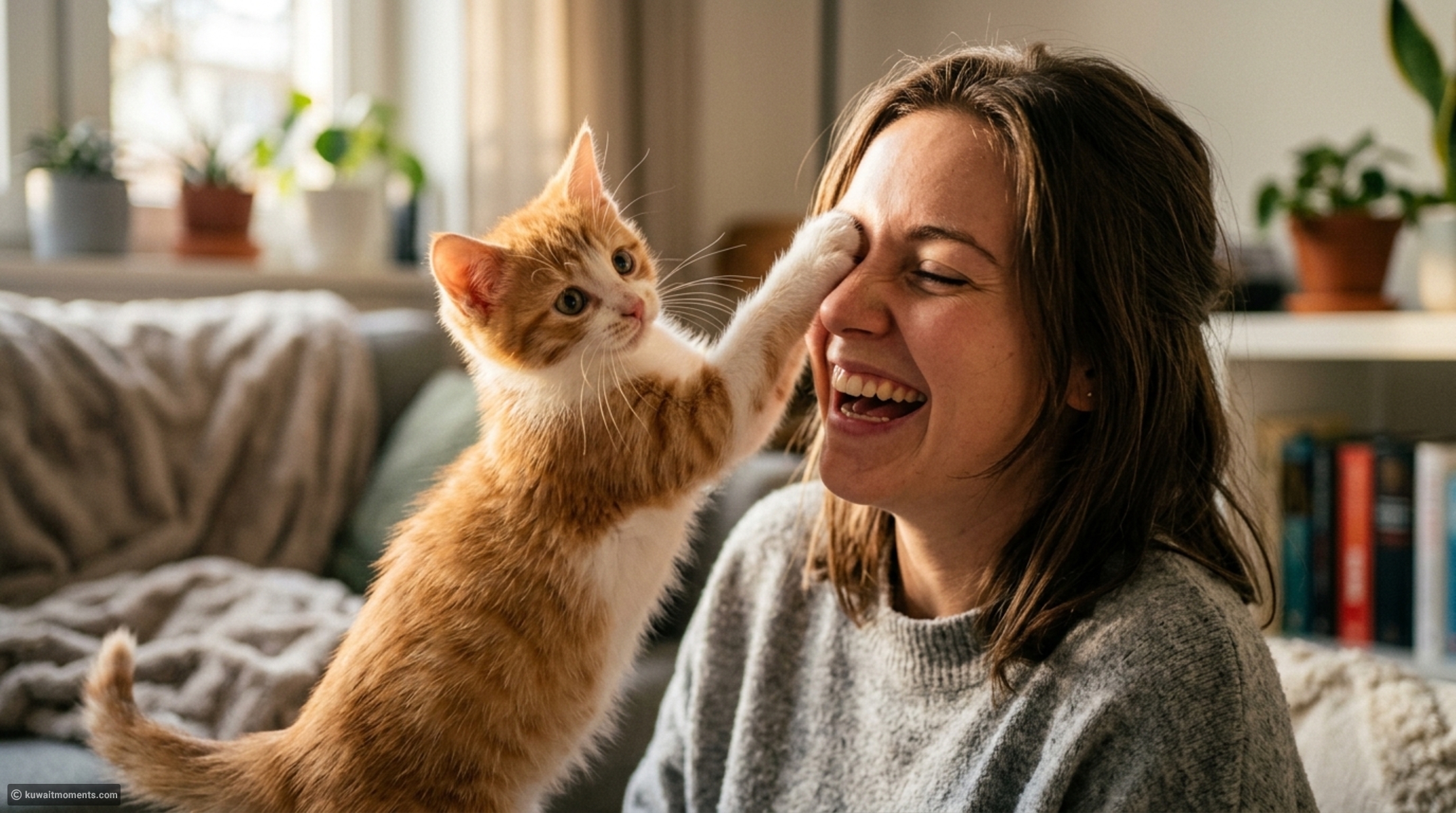 Reasons your cat touches your face with its paw