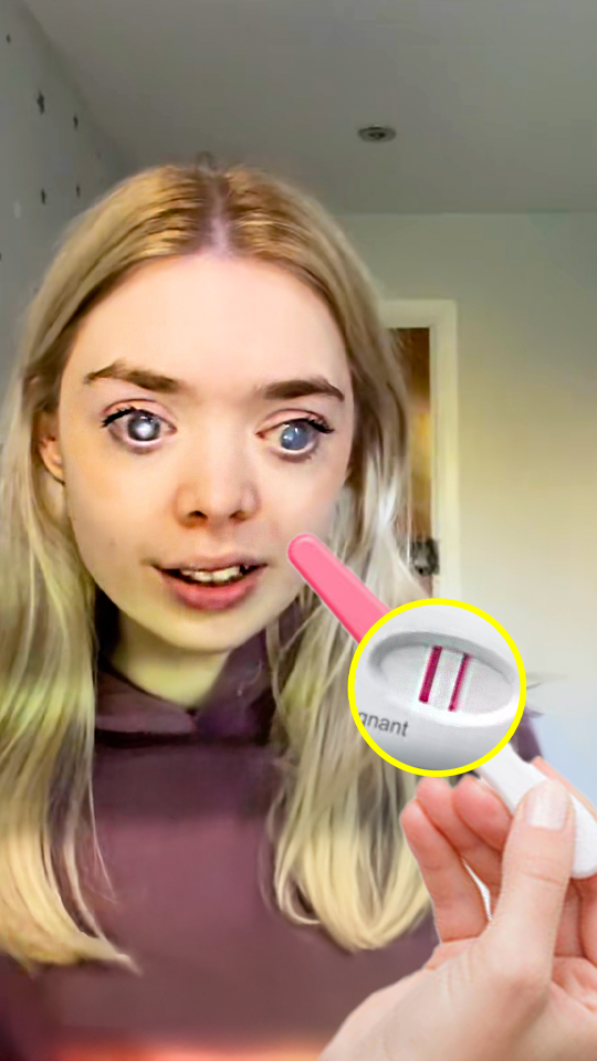 Taking a pregnancy test as a blind girl
