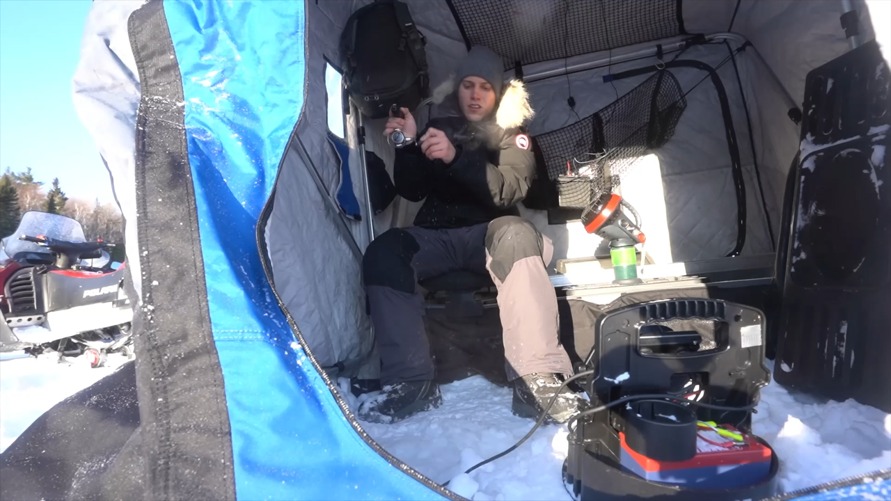 Overnight winter camping in deep snow turned into an incredible trout trip