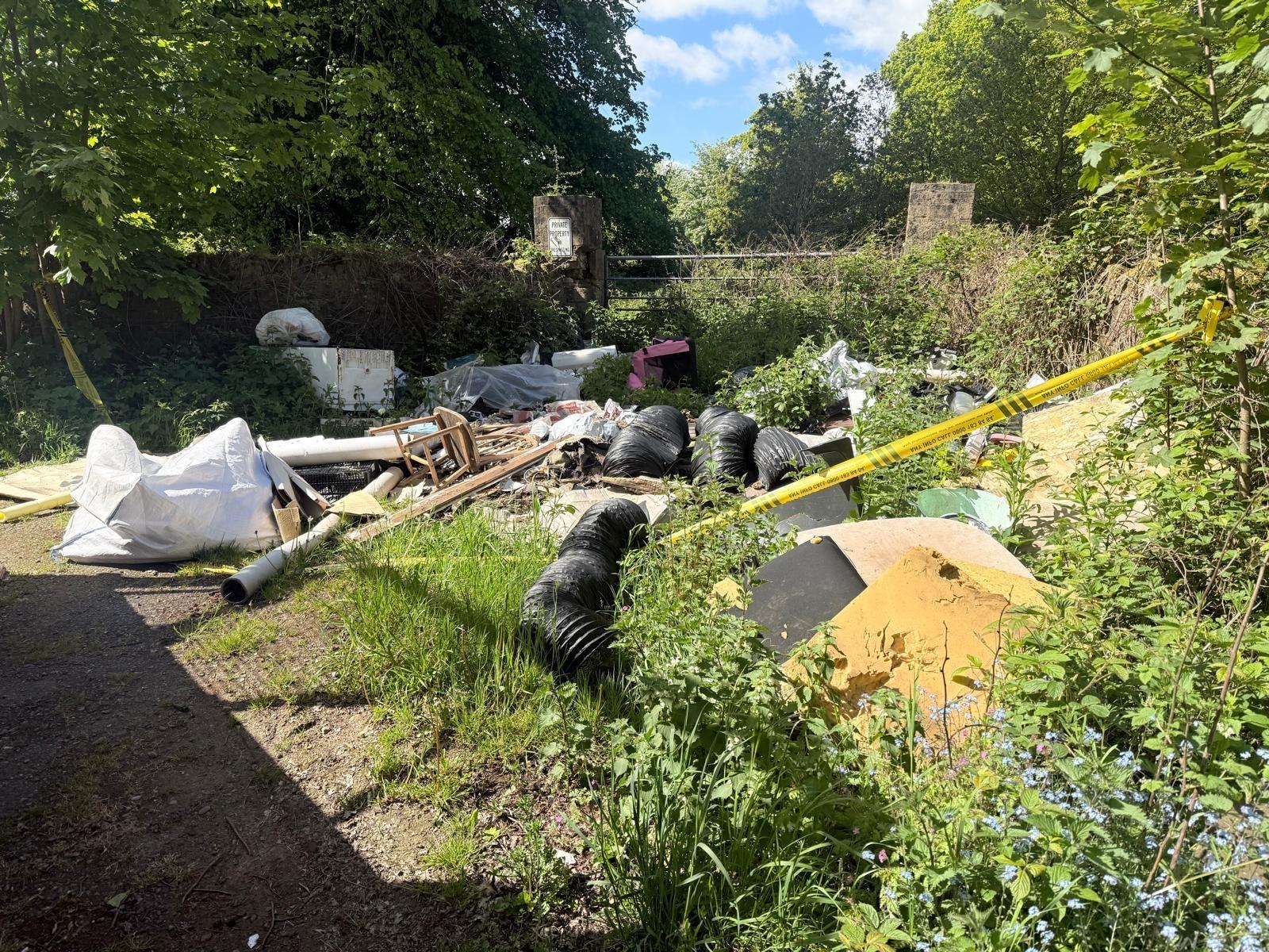 Council warning to fly-tippers after dump between Hucknall and Annesley ...