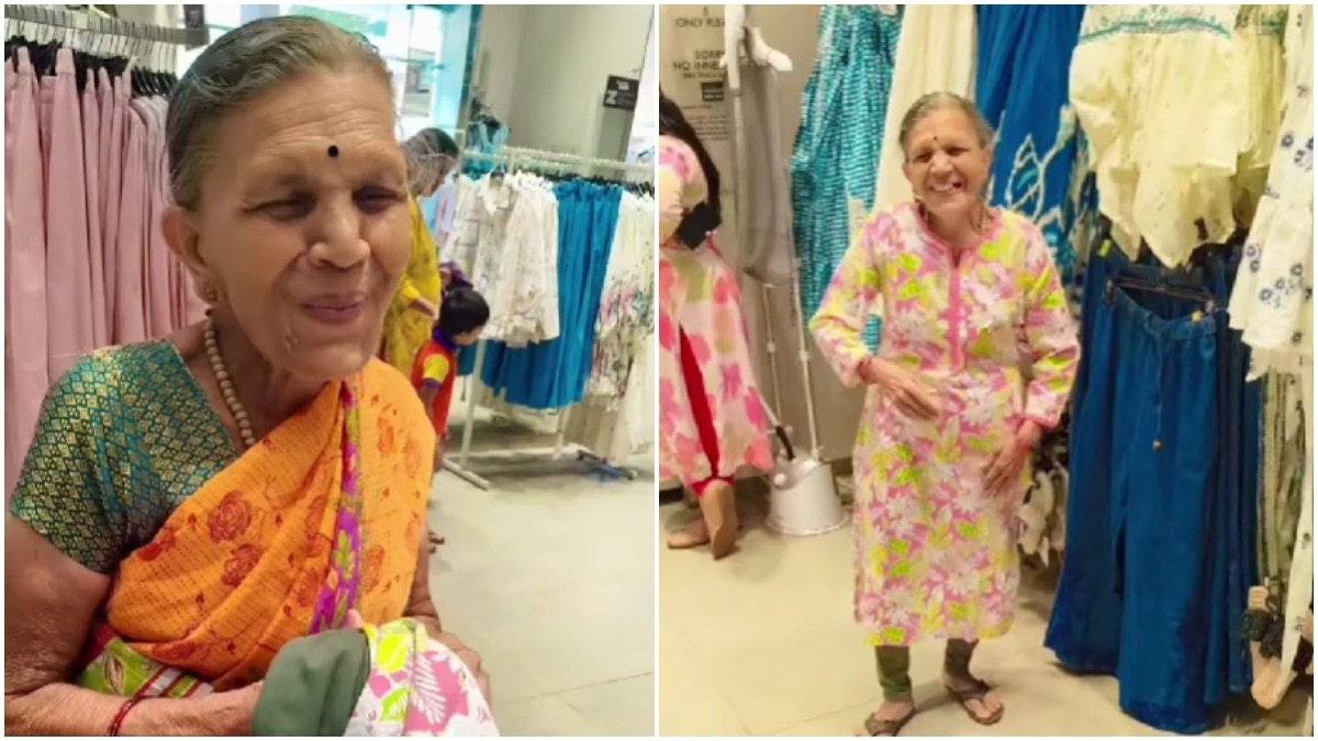 Goa woman takes saree-loving mother-in-law to buy her first kurta in 70 ...