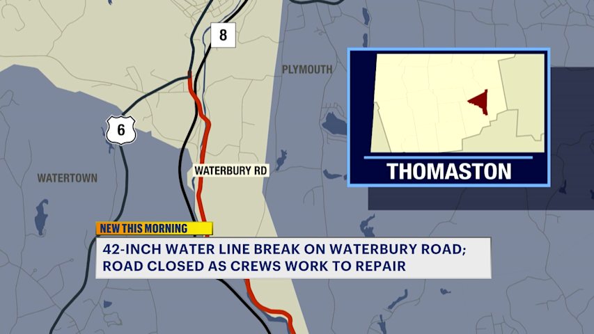 Transmission line break closes Waterbury Road in Thomaston