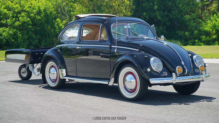 1957 Volkswagen Beetle for sale in stunning black over red, with ...
