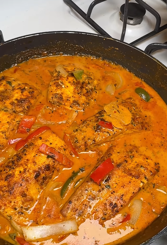 Mahi mahi in creamy coconut sauce recipe with tropical flavor