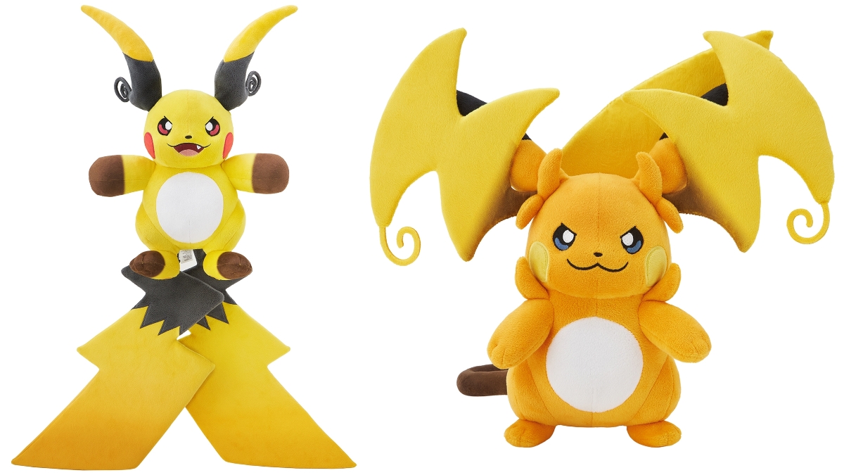 Mega Raichu X and Y Pokemon plushies appear in Japan