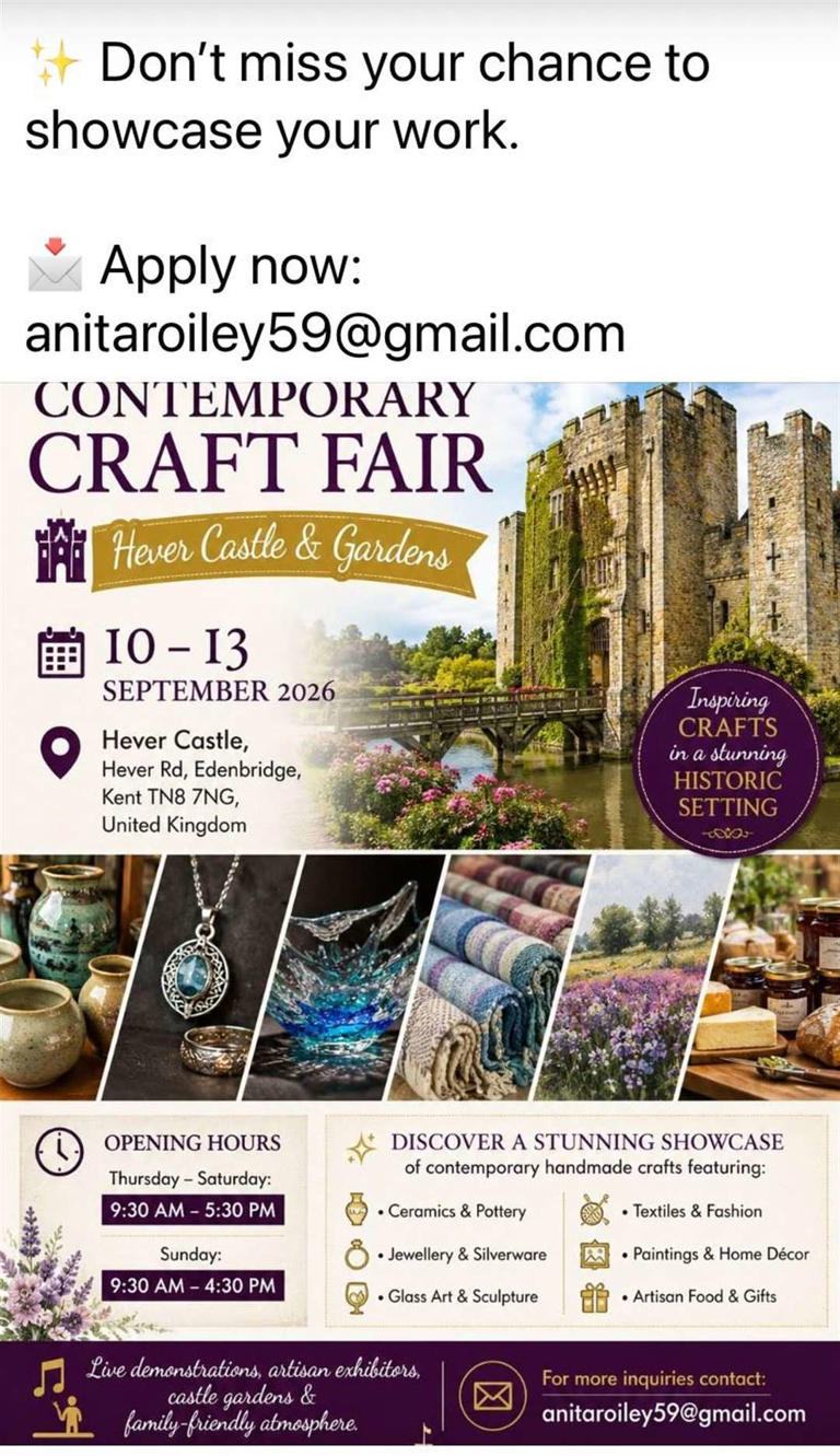 Bosses of Hever Castle autumn craft fair hit back at scammers ...