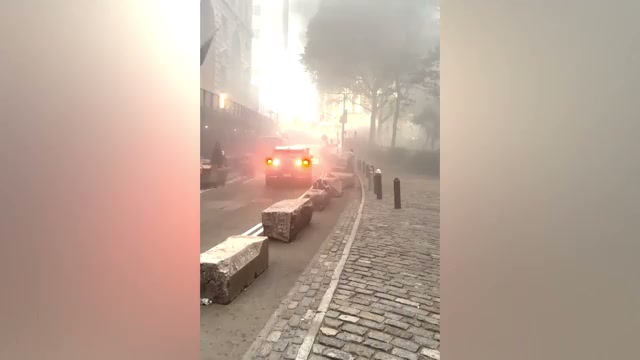 Moment car explodes near Wall Street’s iconic Charging Bull statue