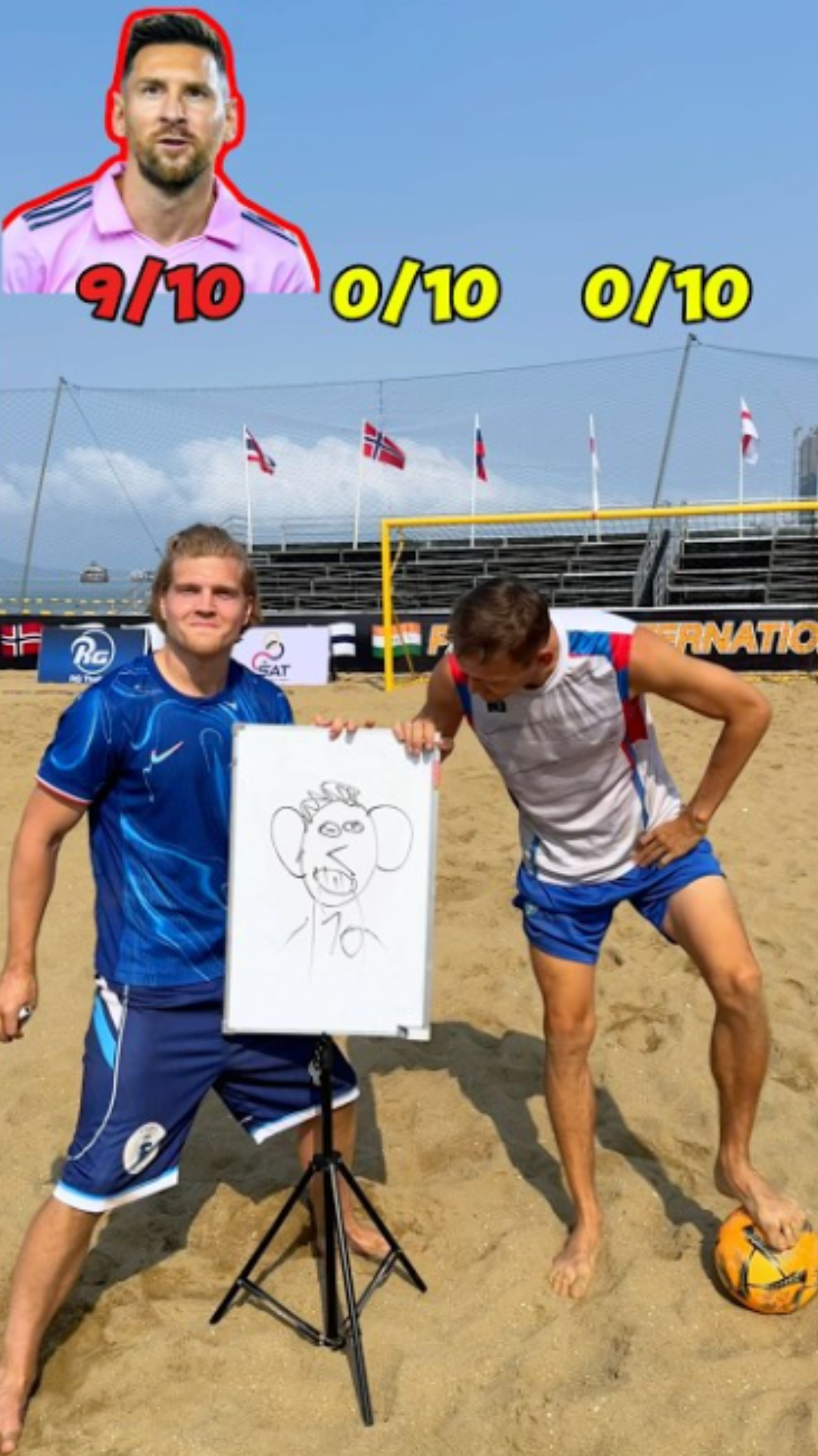 Fun challenge drawing footballers vs speed running