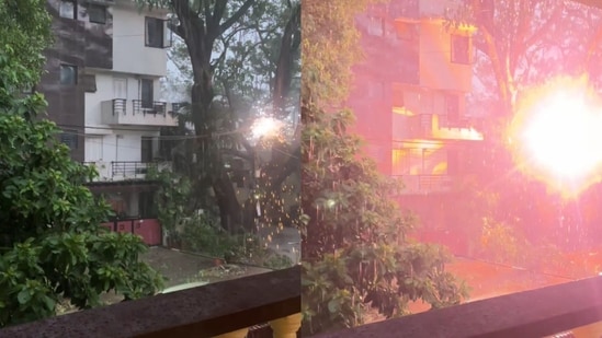 Bengaluru founder shares video of electric pole bursting during heavy ...
