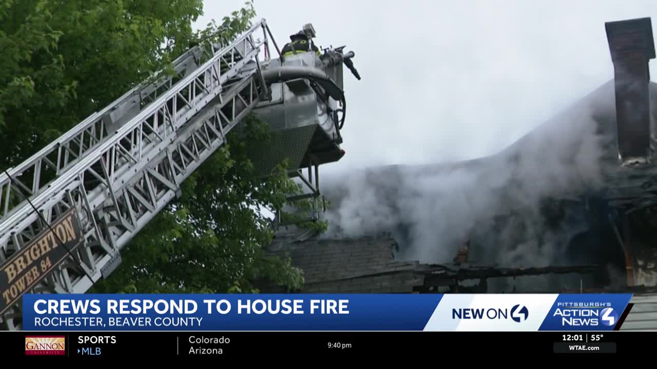 Fire tears through roof of Beaver County home; 3 firefighters injured