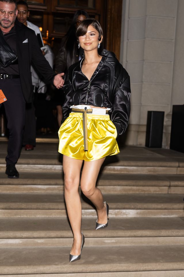 Zendaya delivers a surprise outfit change in a bright yellow look ...