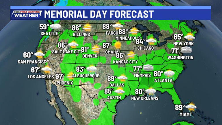 Travel forecast: Unsettled pattern this weekend