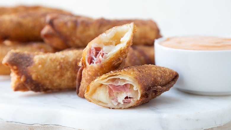 Reuben egg rolls recipe