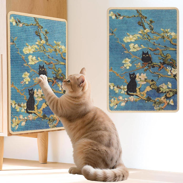 Amazon's beautiful $21 cat scratcher mat looks like a piece of art
