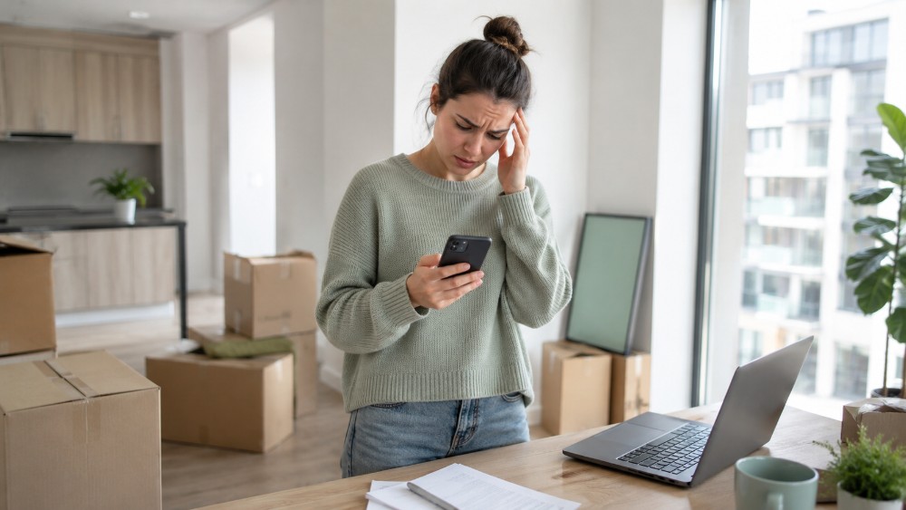 Your new address exists, but not yet for internet providers