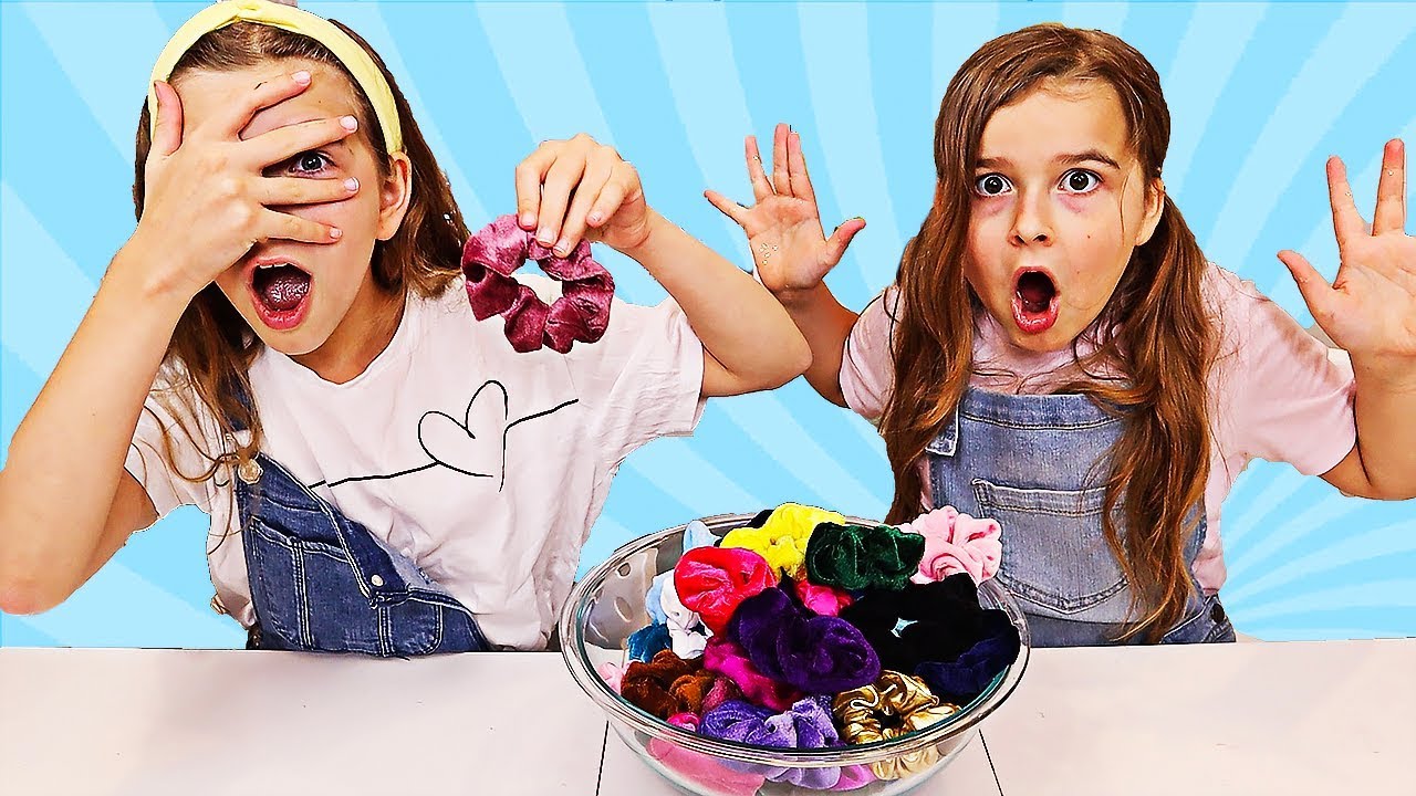 Colored scrunchies pick my slime ingredients challenge 2! | JKrew