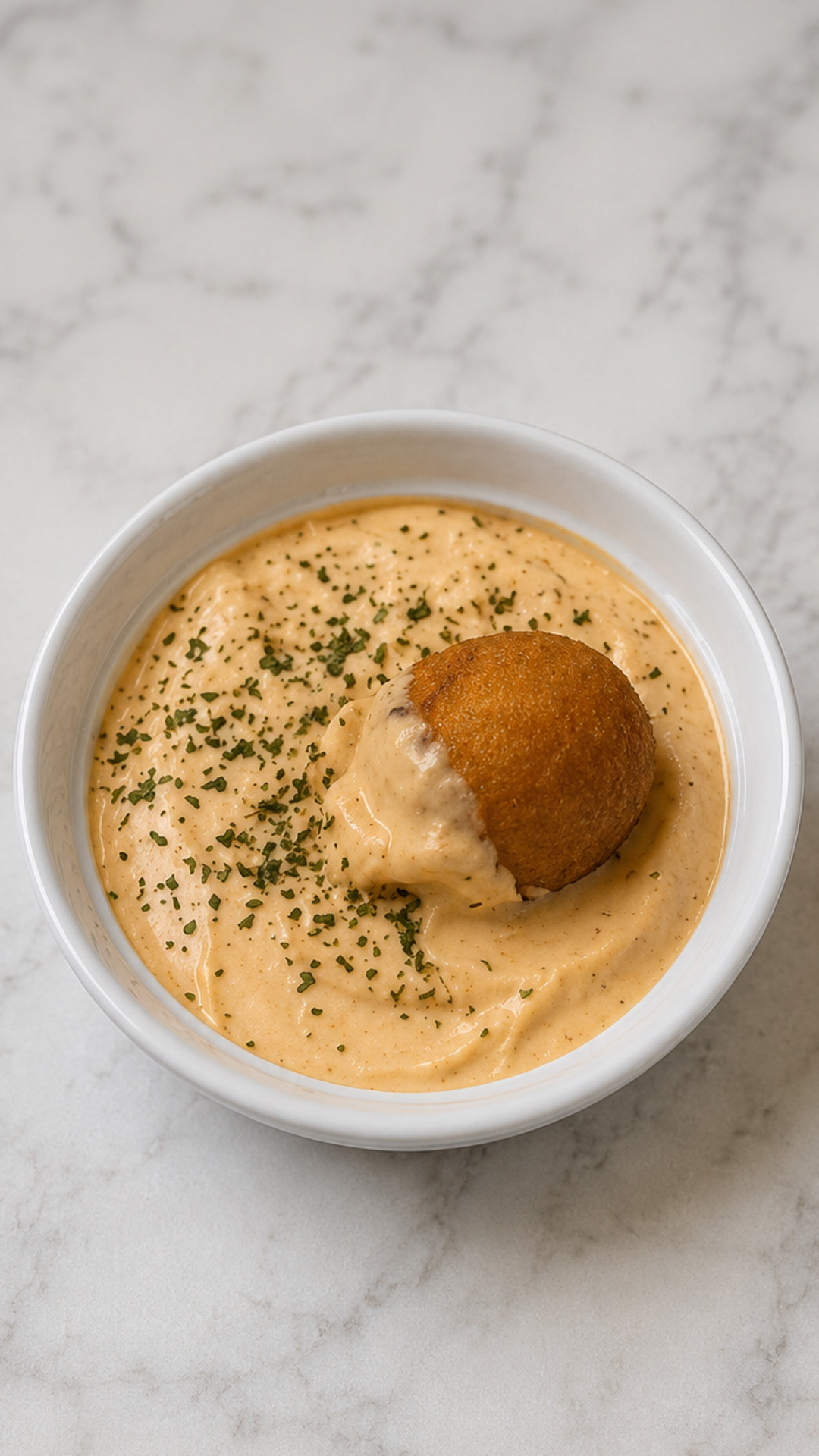 Crispy potato balls sizzling to golden perfection