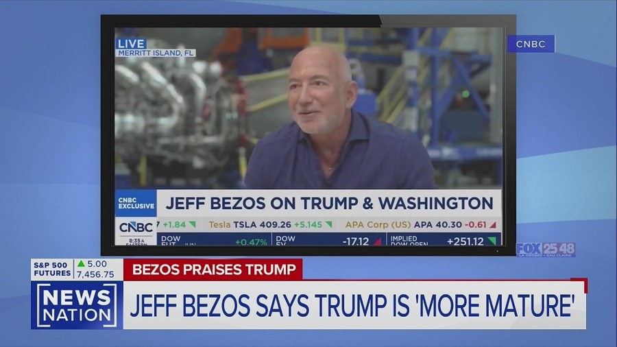 Bezos says Trump is more mature