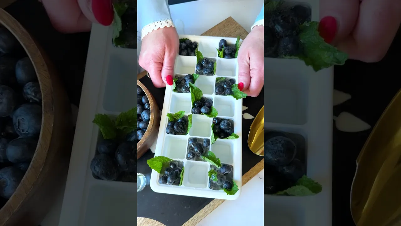 Blueberry lemonade ice cubes! 🫐 Beautiful and refreshing drink idea! # ...