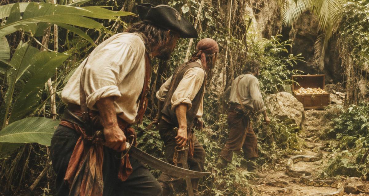 Pirates searching a snake-infested island for treasure sounds like ...