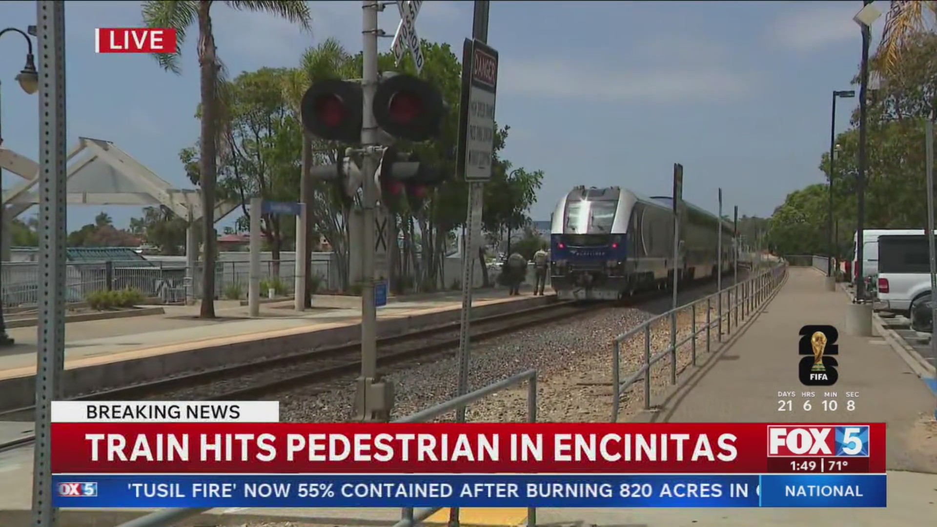 Train hits pedestrian in Encinitas