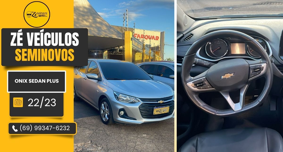 Chevrolet Onix Sedan Plus 2023 automático conforto e tecnologia na Zé ...