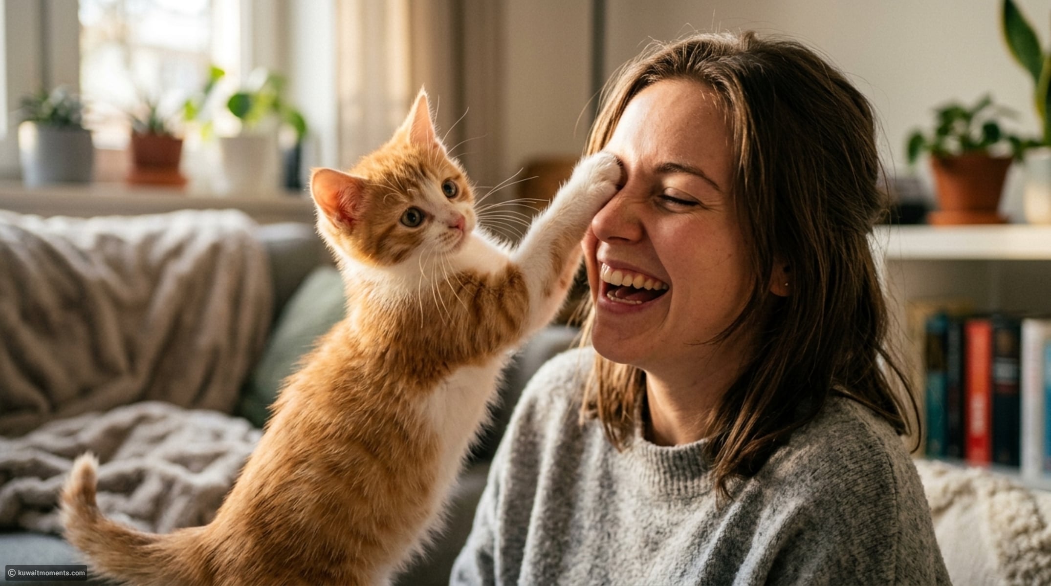 Reasons your cat touches your face with its paw