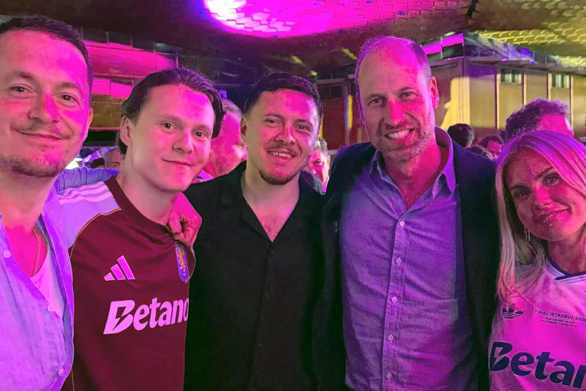 Prince William hits the club in rare night out after Aston Villa's huge ...