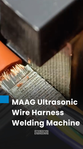 This machine welds wires without solder