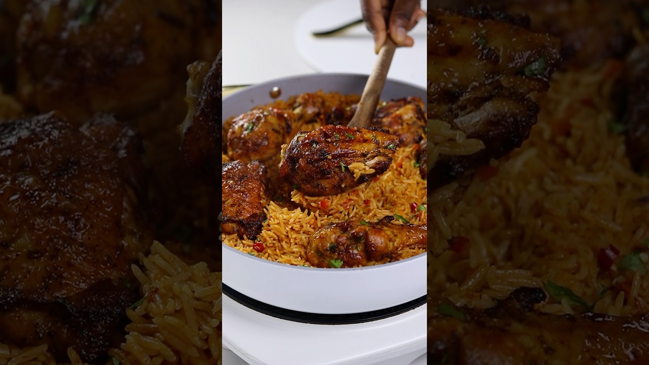 Satisfying coconut curry rice & grilled chicken