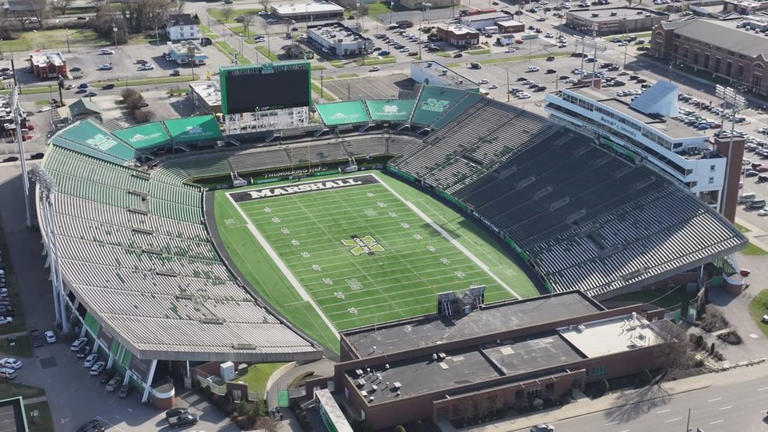 Work begins on light replacement project at Marshall's Joan C Edward ...