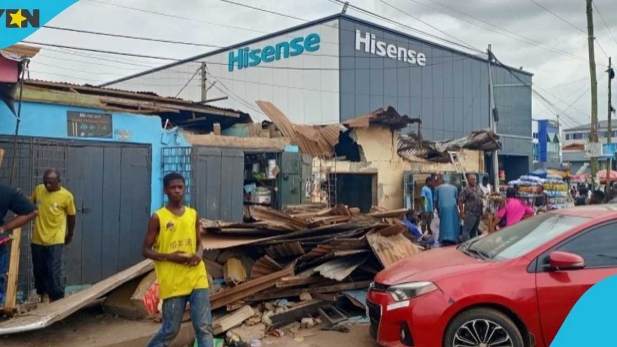 Private developer allegedly demolishes traders' properties at Ashaiman