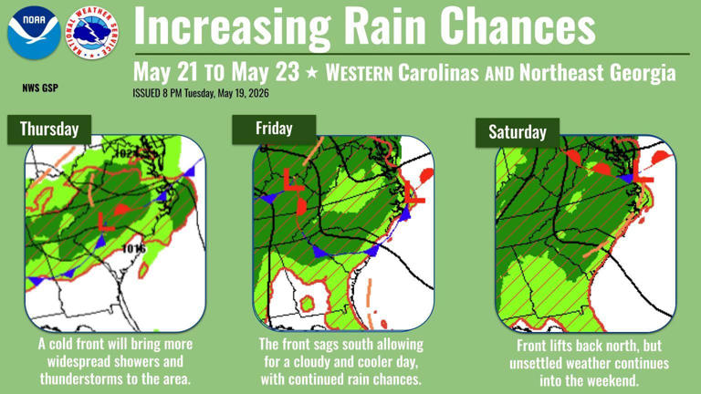 SC Memorial Day weekend weather to bring storms. Latest predictions