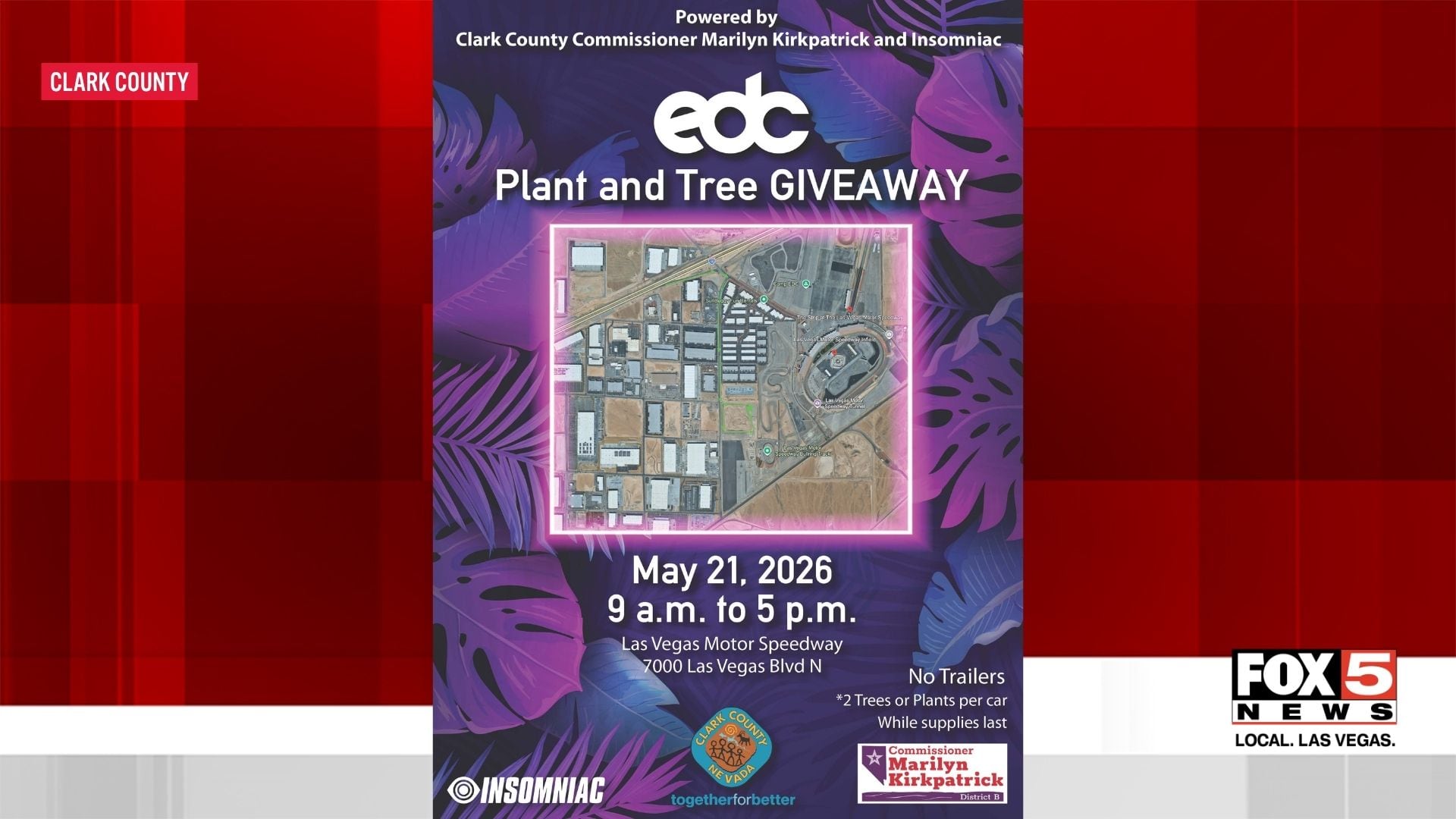 Clark County hosts EDC plant and tree giveaway at Las Vegas Motor Speedway