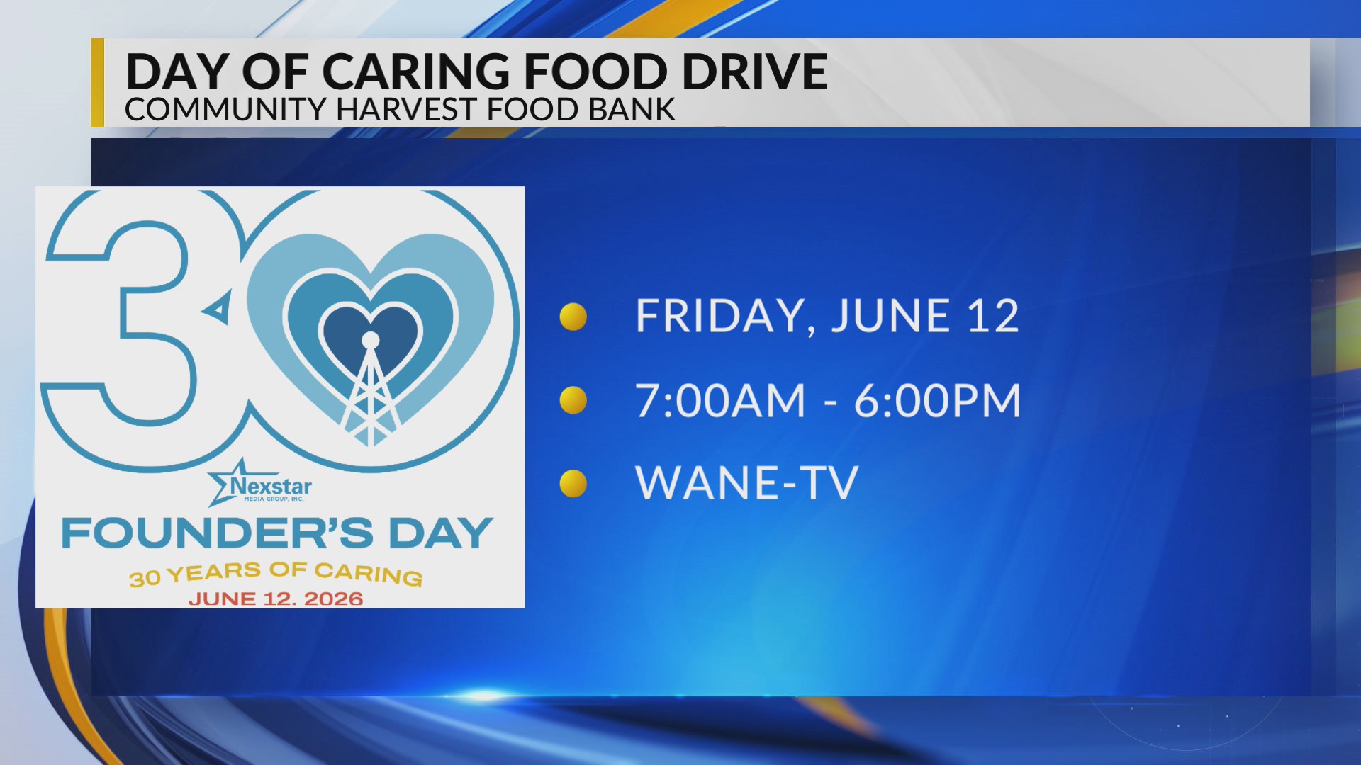 Community Harvest food drive