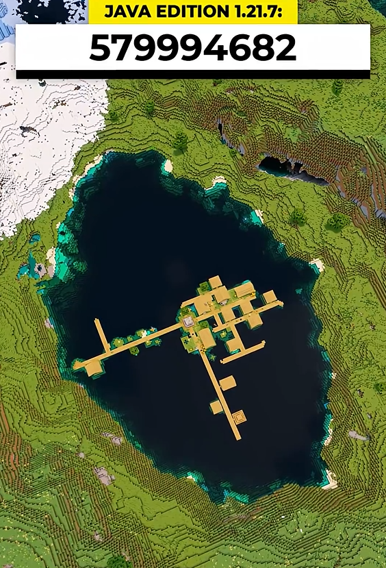 Minecraft Lake Village Seed Beautiful Spawn With Water Village