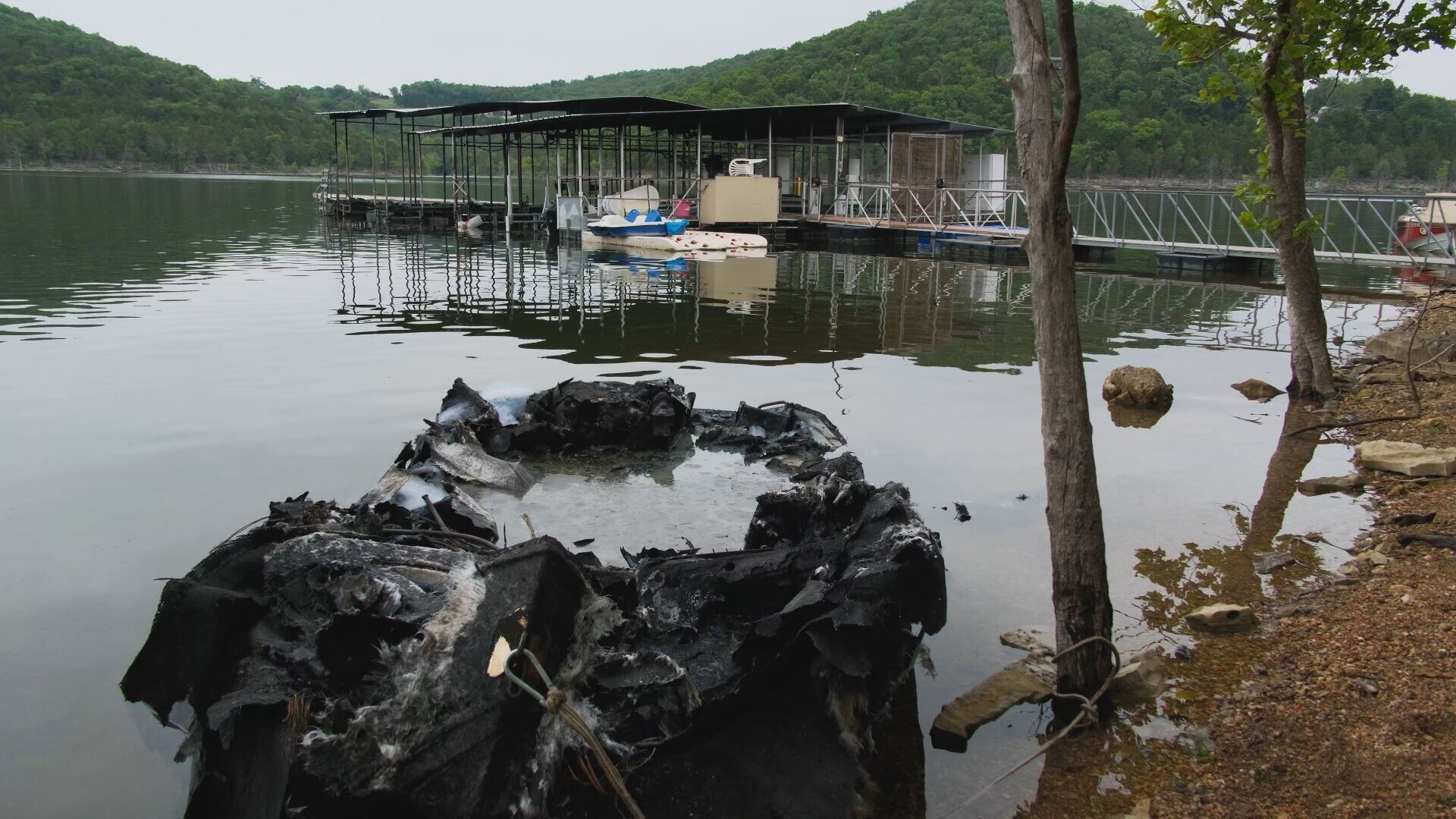 Boat dock, several boats damaged in Table Rock Lake dock fire
