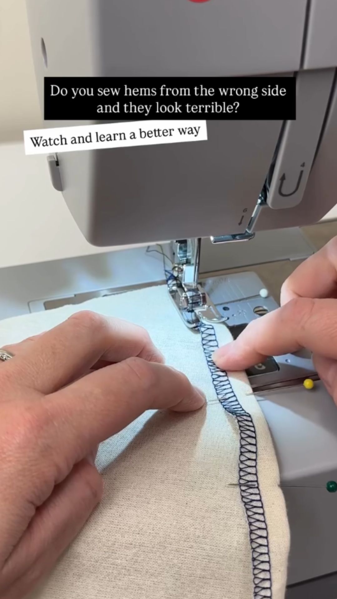 Sewing tips: Fixing excess fabric on slightly curved hems