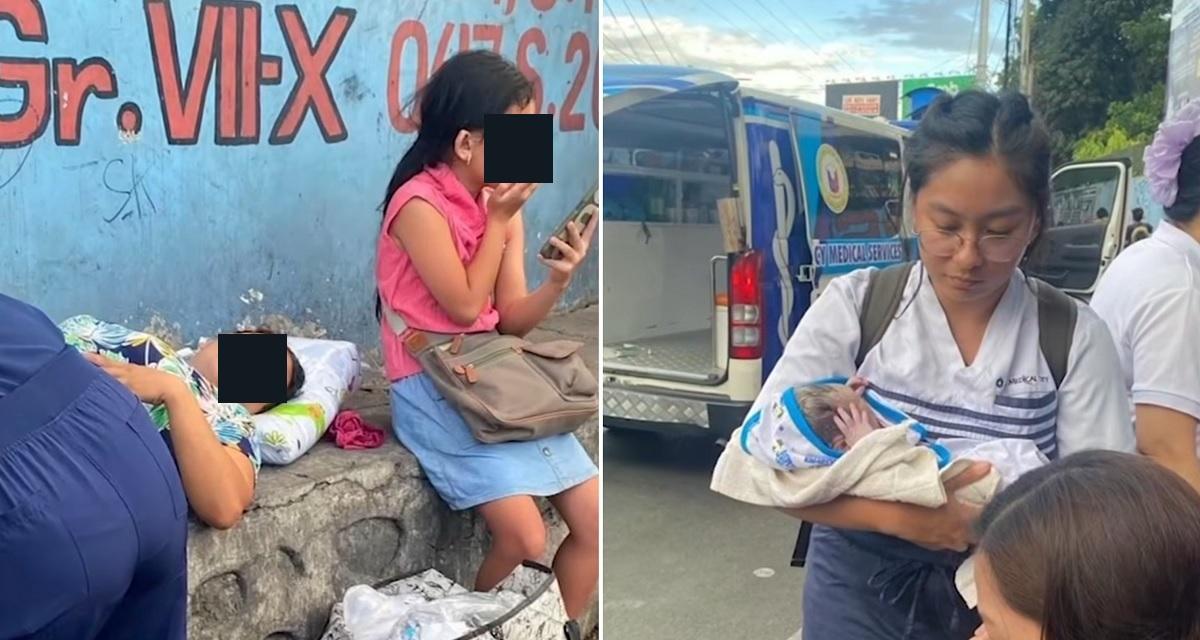 Health workers respond to childbirth by roadside in Taytay, Rizal