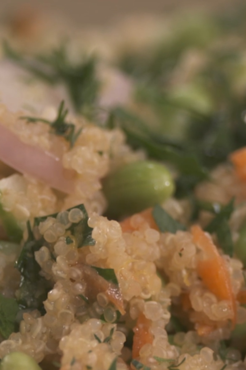 Fresh quinoa salad packed with flavor and protein
