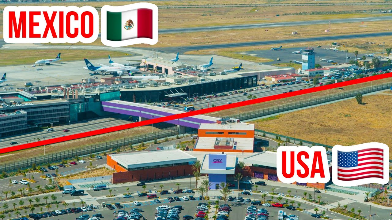 The airport in 2 countries at the same time!