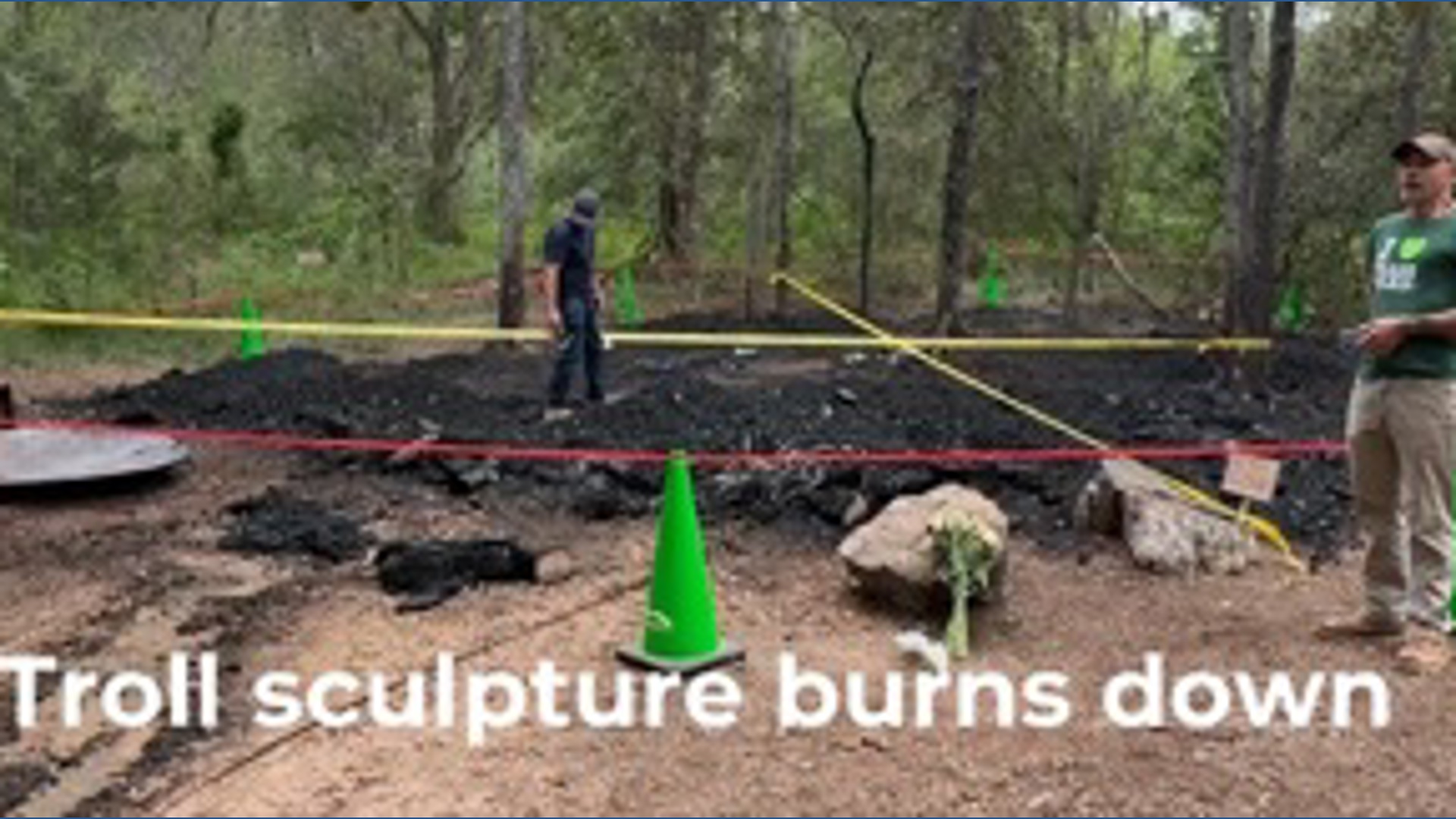 Malin the Troll sculpture at Pease Park burns to ground