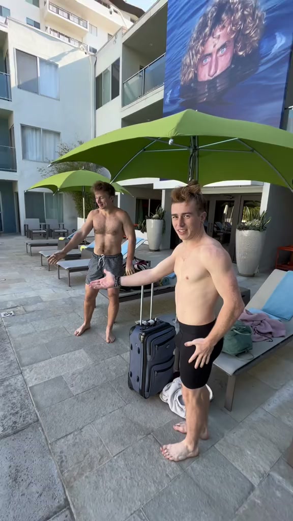 We settled this belly flop beef at the pool