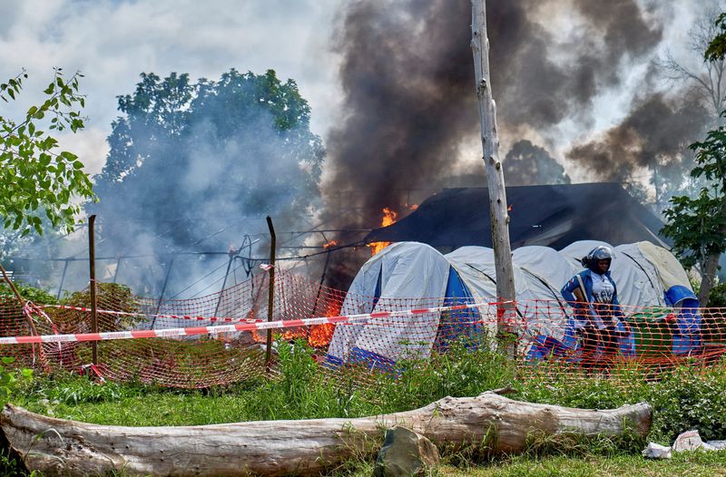 Congo protesters set fire to Ebola treatment tents in dispute over ...